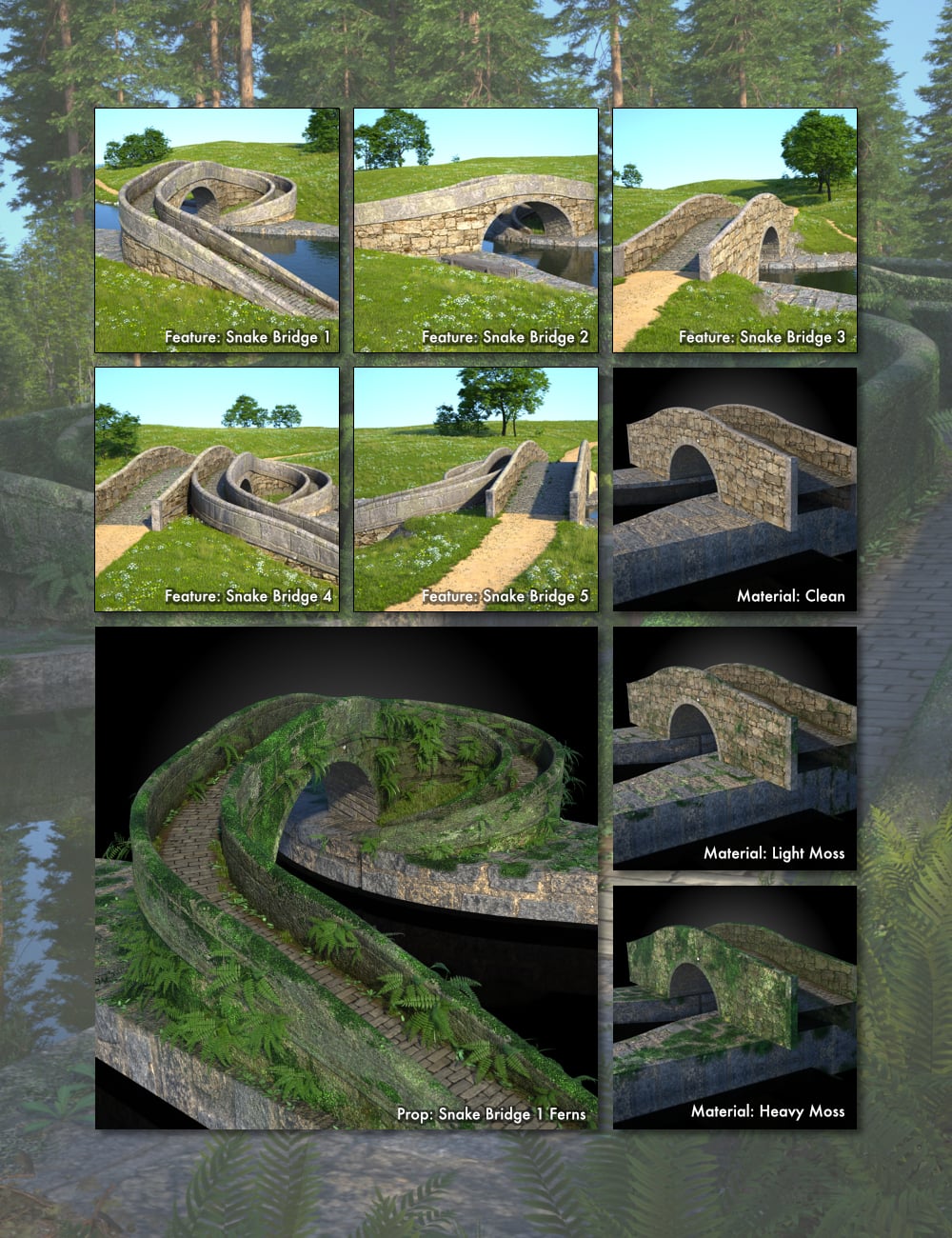 UltraScenery2 - Snake Bridge | Daz 3D