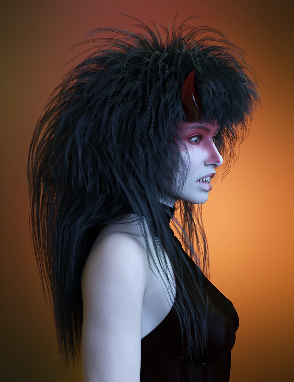Oni Hair For Genesis 8 and 9 | Daz 3D