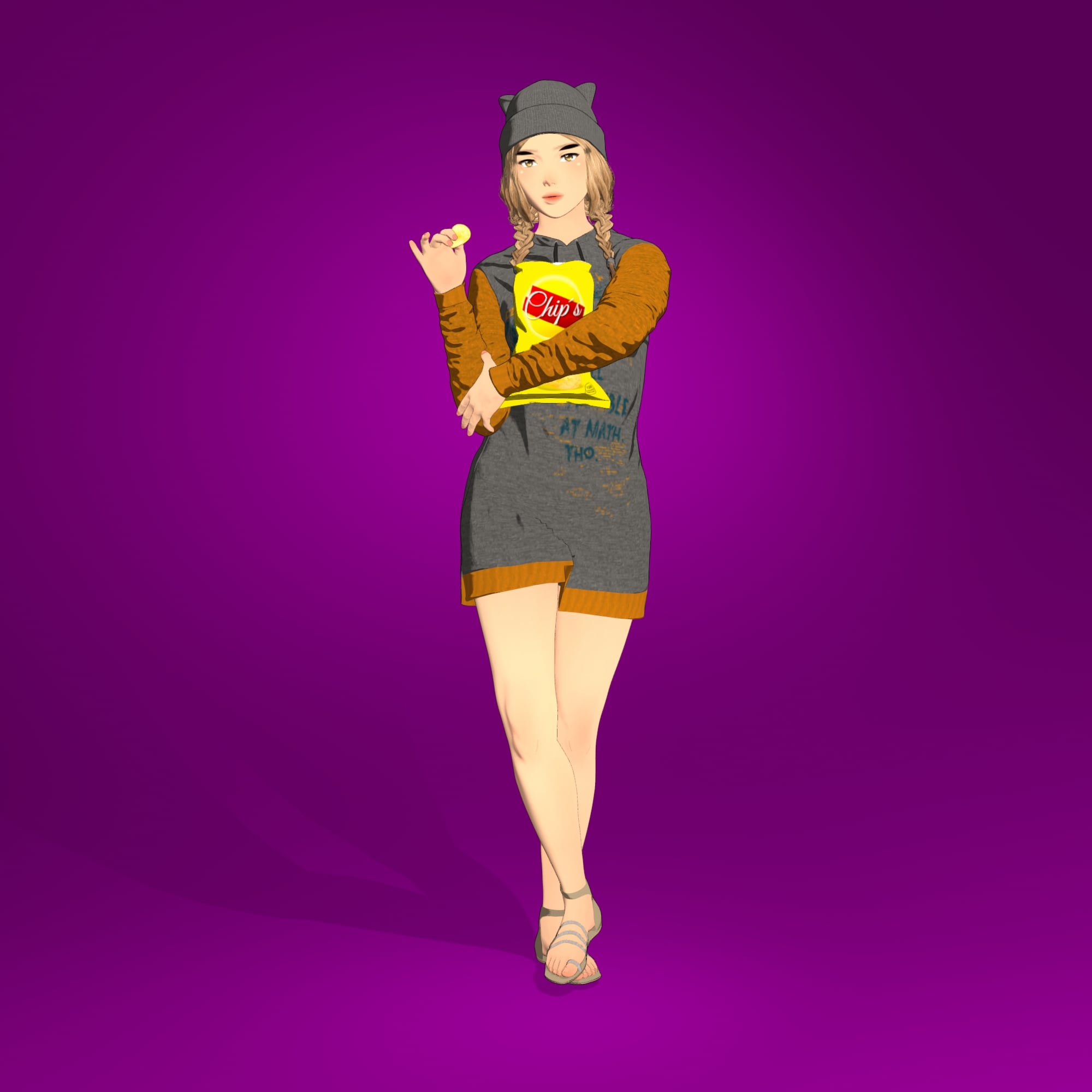 HT Delicious Snack Chips Poses and Prop for Genesis 9 | Daz 3D