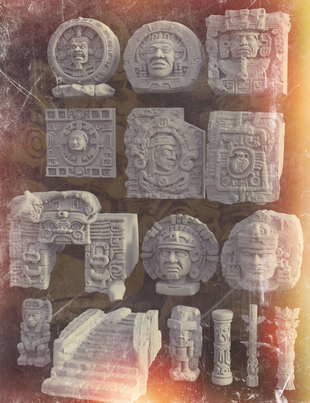 Old World Ruins Inca and Mayan Props | Daz 3D
