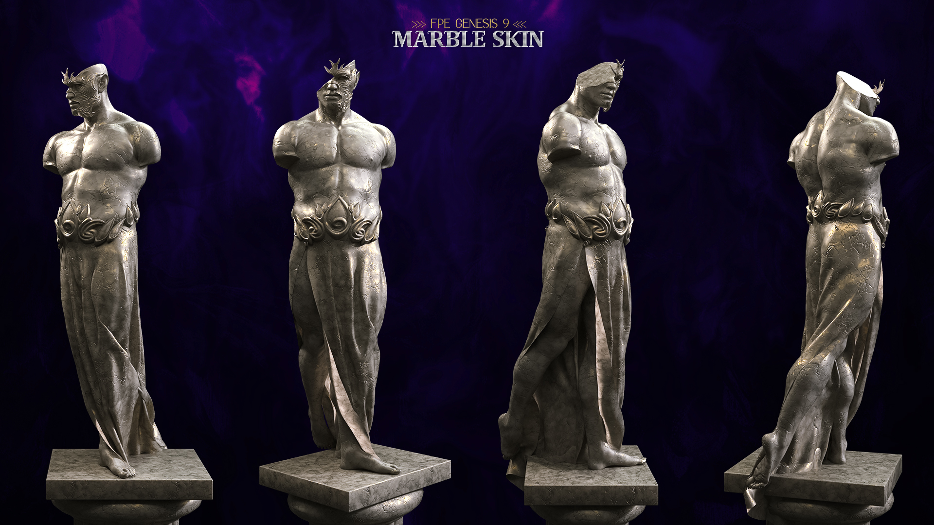 FPE Marble Skin for Genesis 9 | Daz 3D