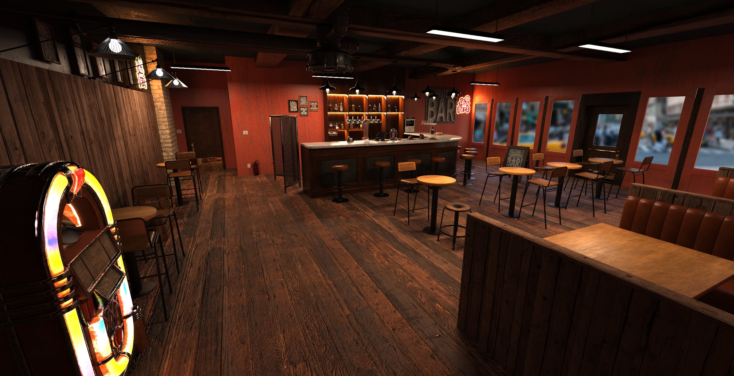 FG Industrial Style Bar | Daz 3D