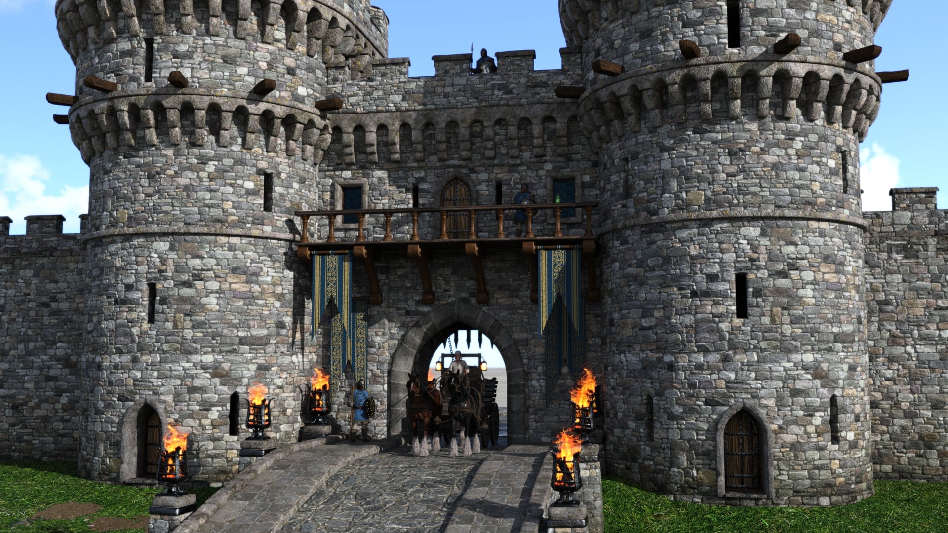 Medieval Castle Gatehouse | Daz 3D