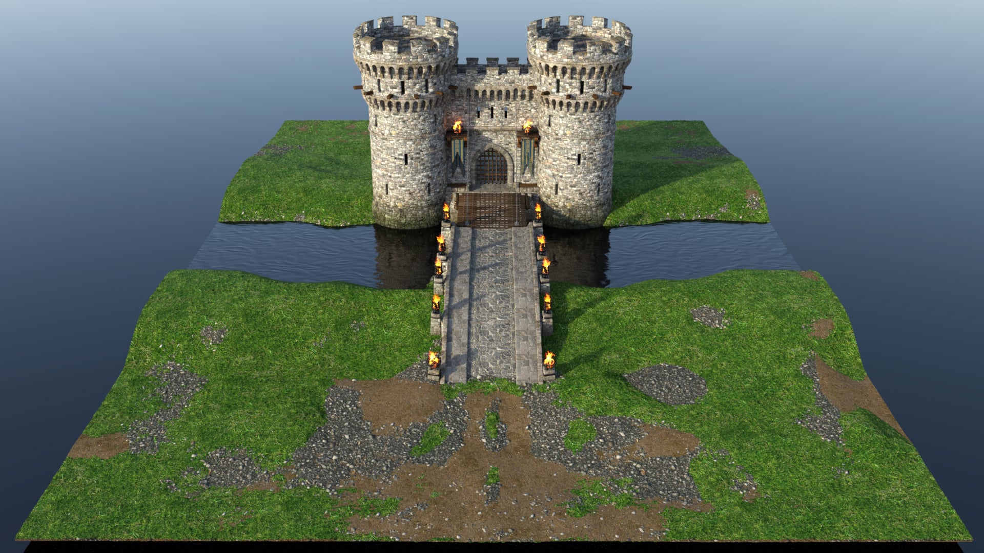 Medieval Castle Gatehouse | Daz 3D