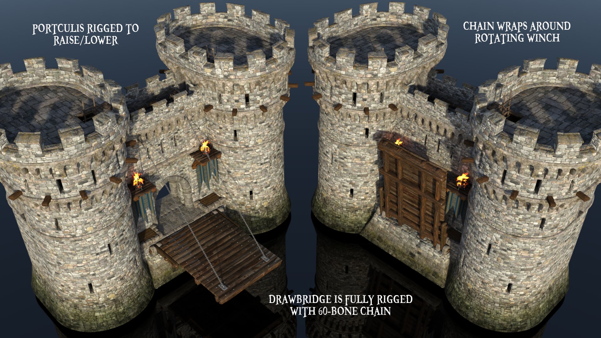 Medieval Castle Gatehouse | Daz 3D