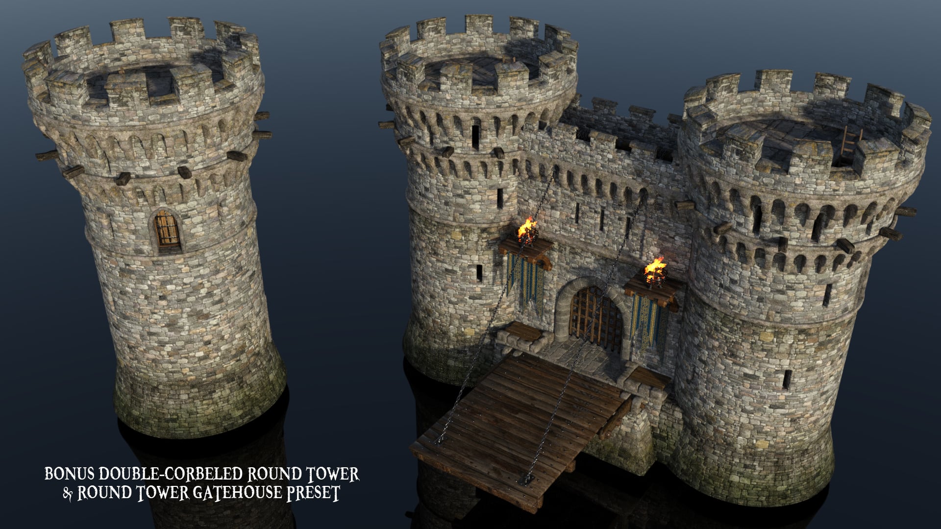 Medieval Castle Gatehouse | Daz 3D