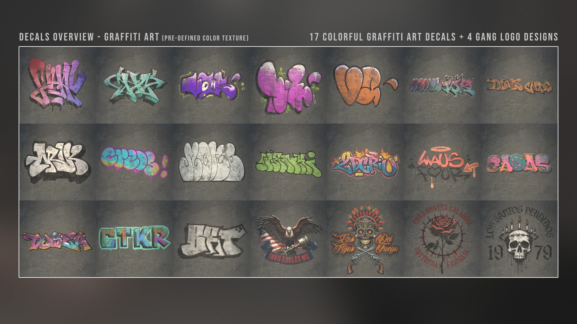 Easy Decals: Street Tags and Graffiti | Daz 3D