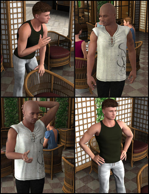 Veranda Cafe Poses | Daz 3D