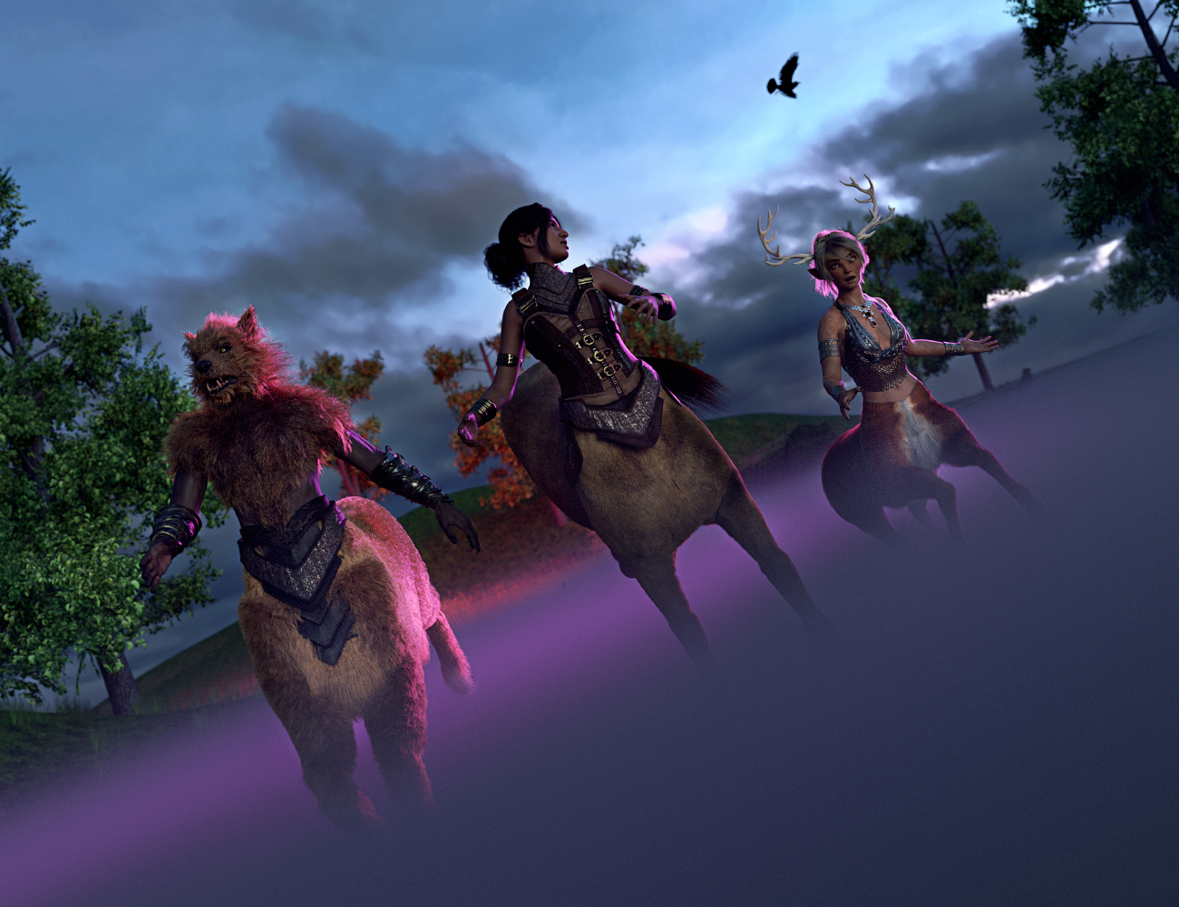 SBibb Cursed Expedition Poses for Centaur 9 and Genesis 9 | Daz 3D