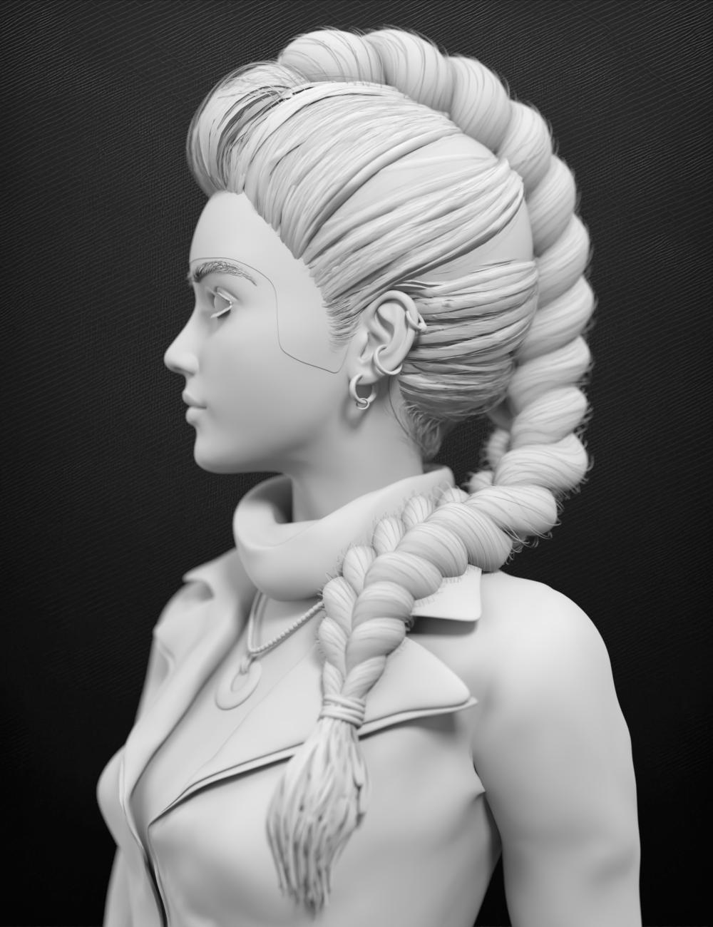 Dragon Braid Hair for Genesis 9 | Daz 3D