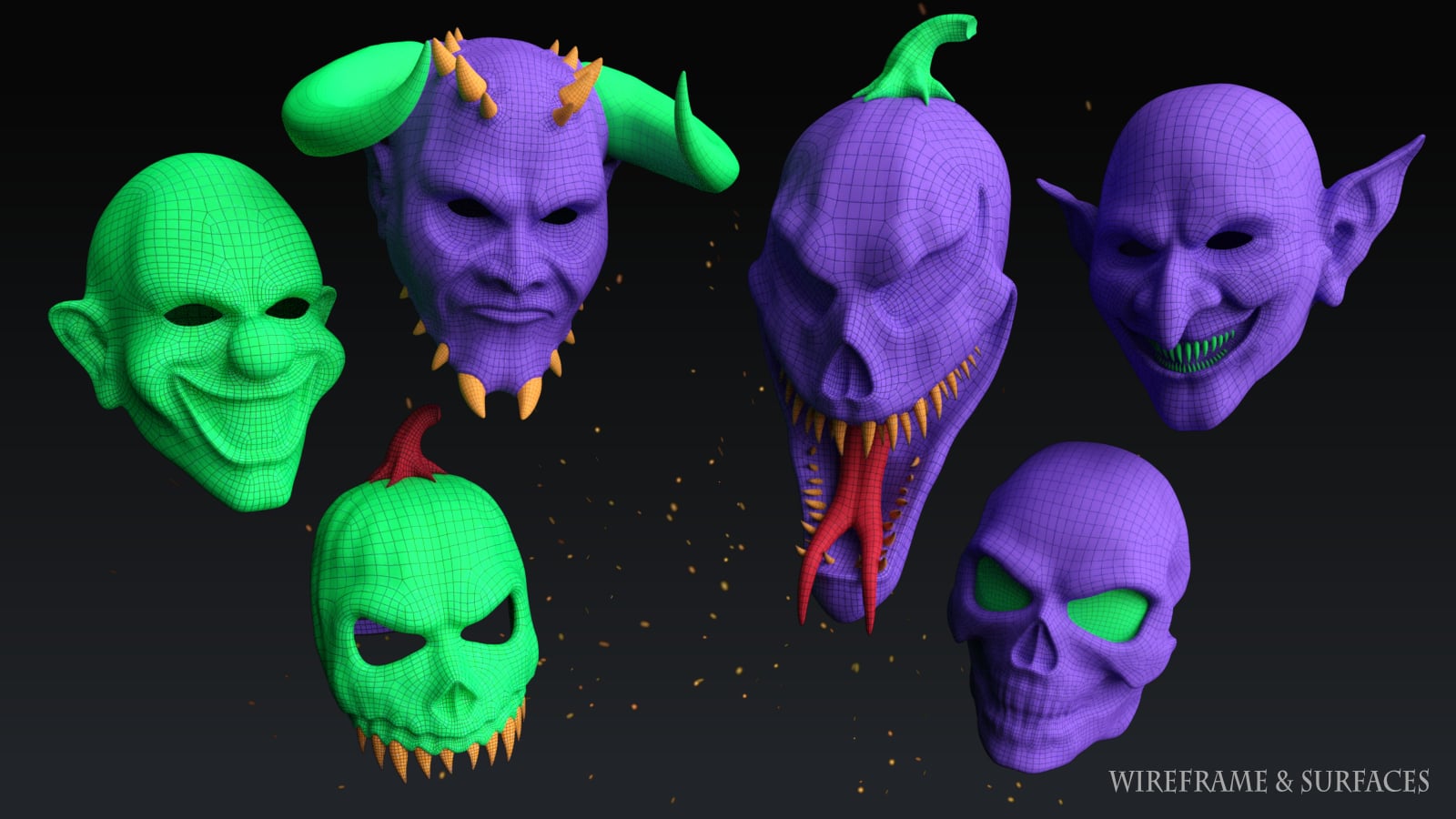 Wicked Halloween Masks | Daz 3D