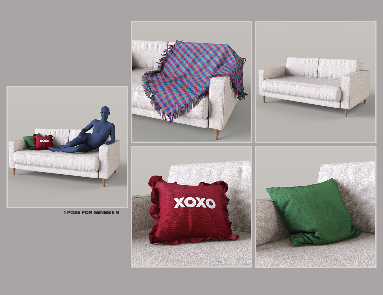 TN Cozy Christmas Sofa | Daz 3D