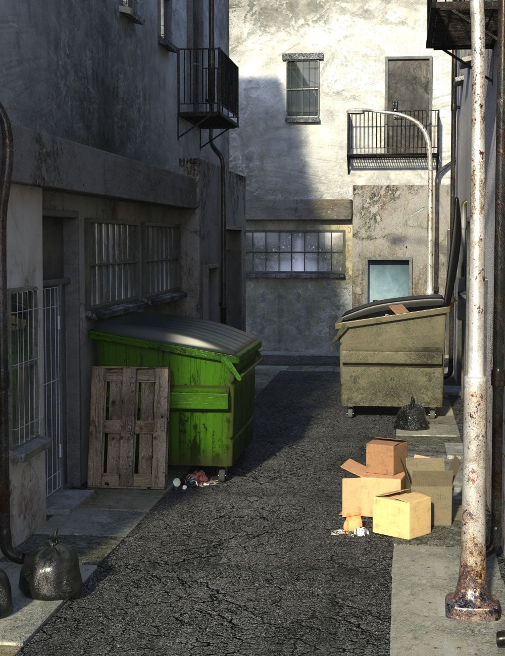 Alleyways Bundle | Daz 3D