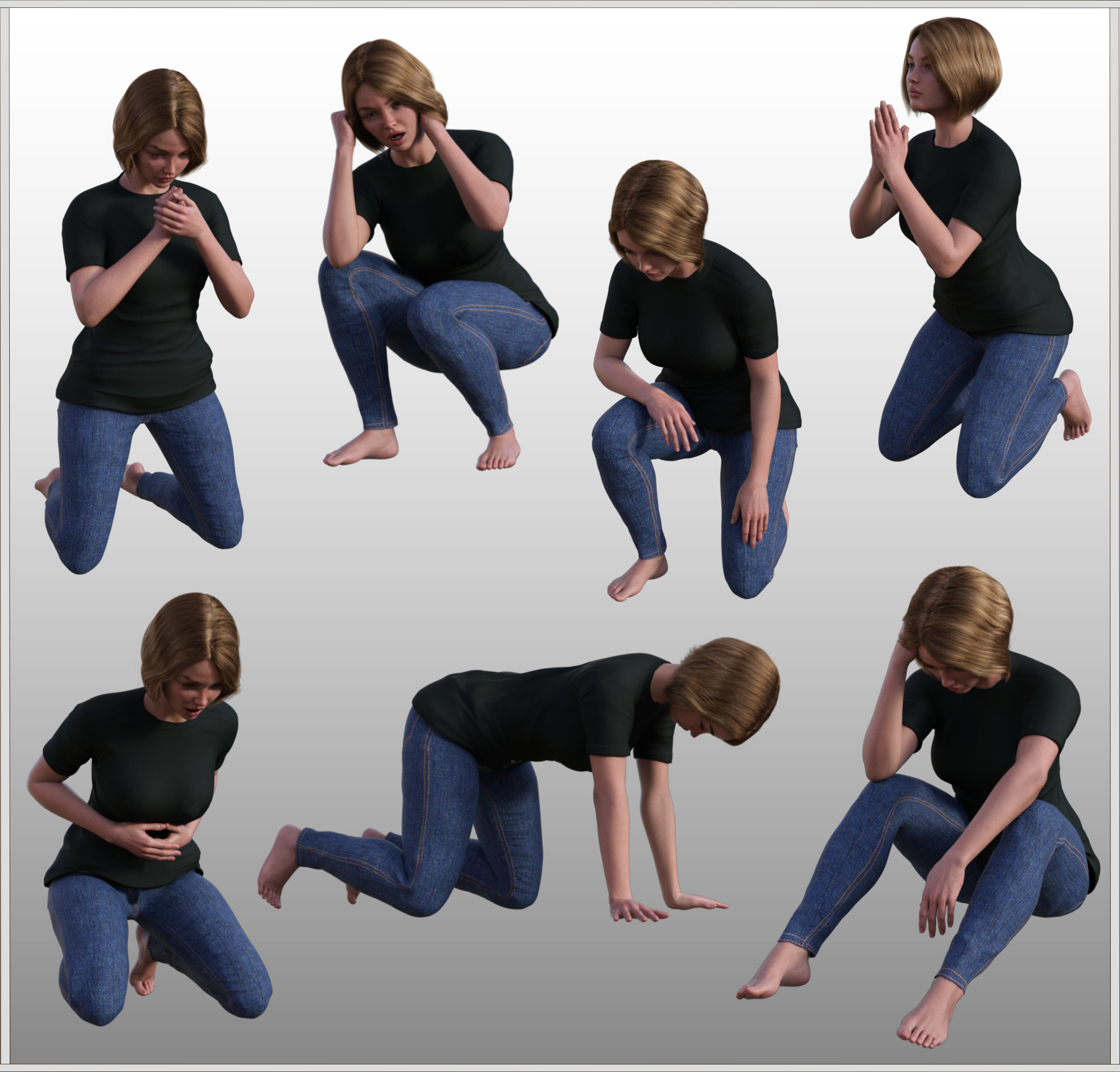 FG Begging Pose for Genesis 9 | Daz 3D