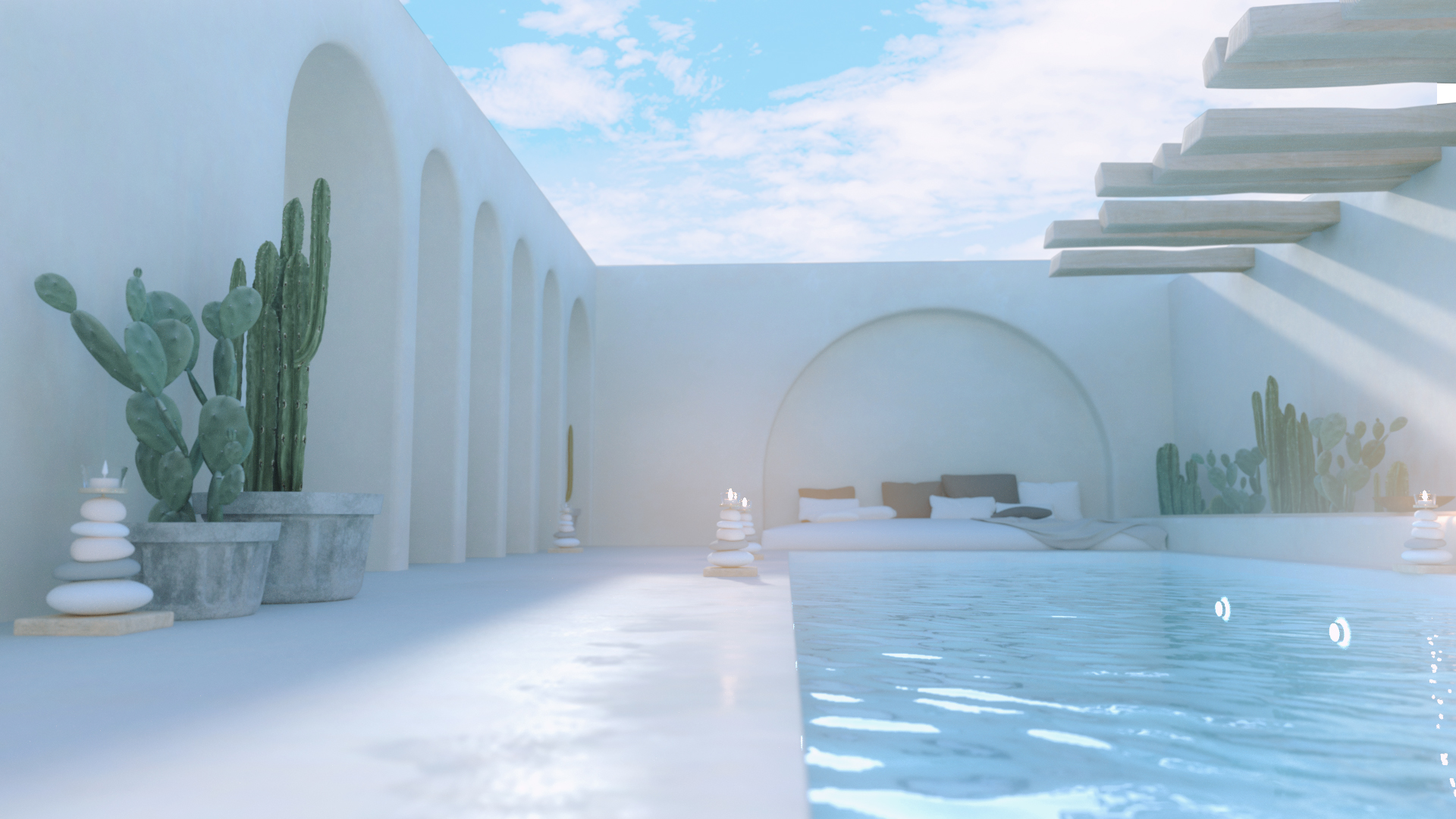 Polish Mediterranean Swimming Pool | Daz 3D