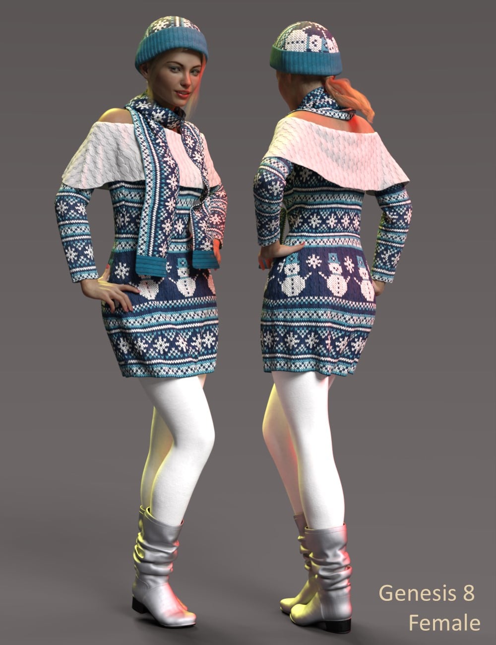 dForce Cinnamon Outfit for Genesis 9 and Genesis 8 Female | Daz 3D