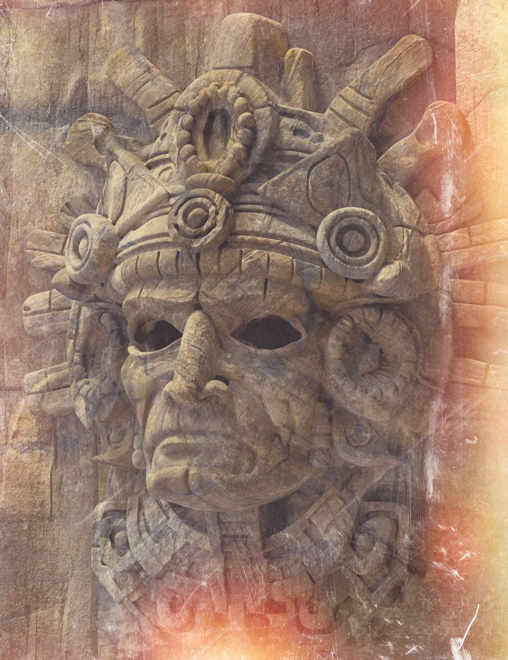 Old World Ruins Inca Mayan Head Masks Genesis 9 Base | Daz 3D