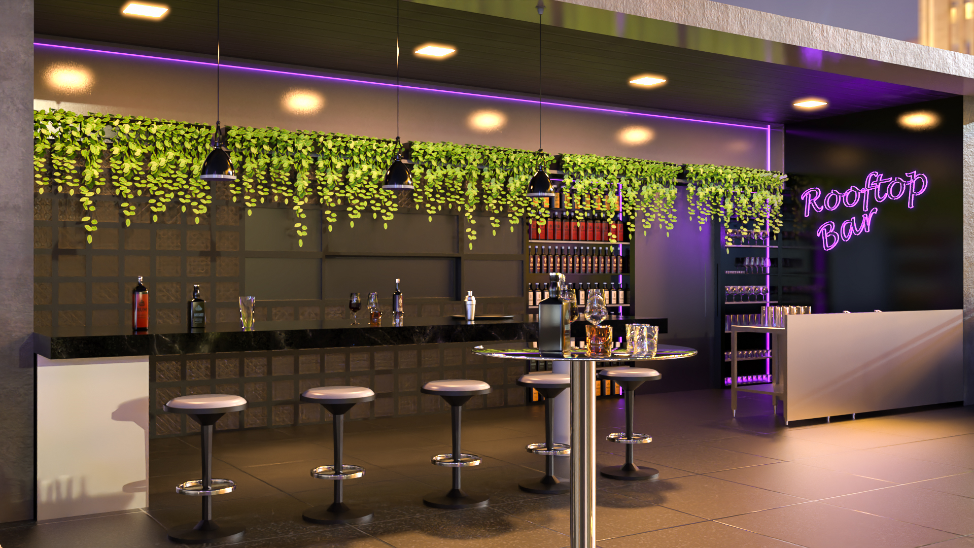 Rooftop Bar | Daz 3D