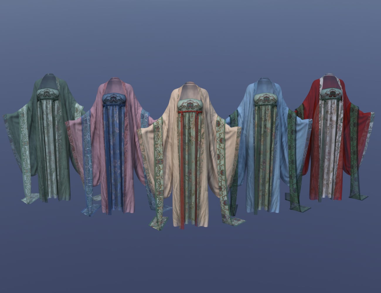 dForce Lala Tang Dynasty Hanfu for Genesis 9 | Daz 3D