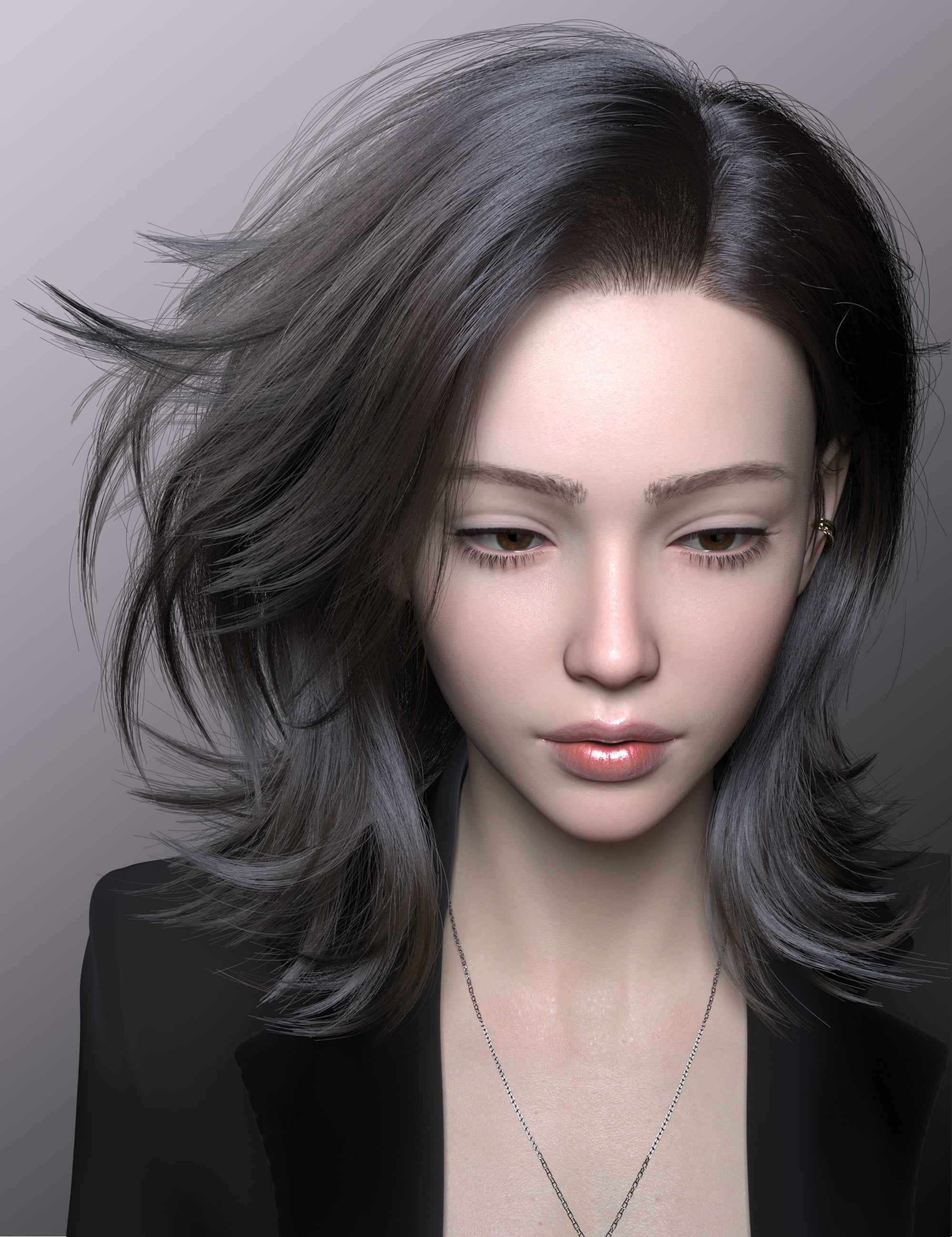 dForce Strand-Based FE Chic Layered Bob Hair for Genesis 9, 8, and 8.1 ...