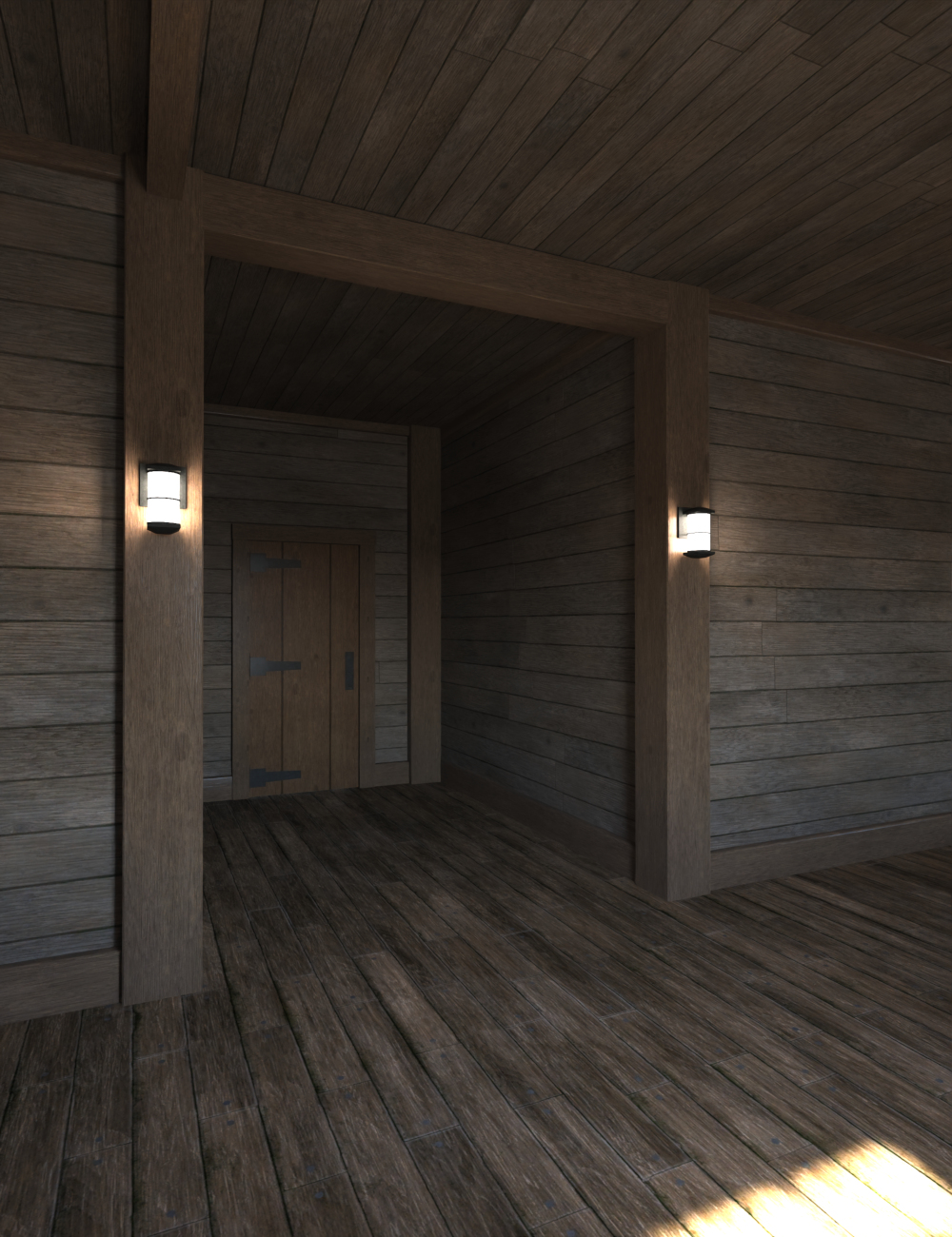 Wooden Hallway Interior | Daz 3D