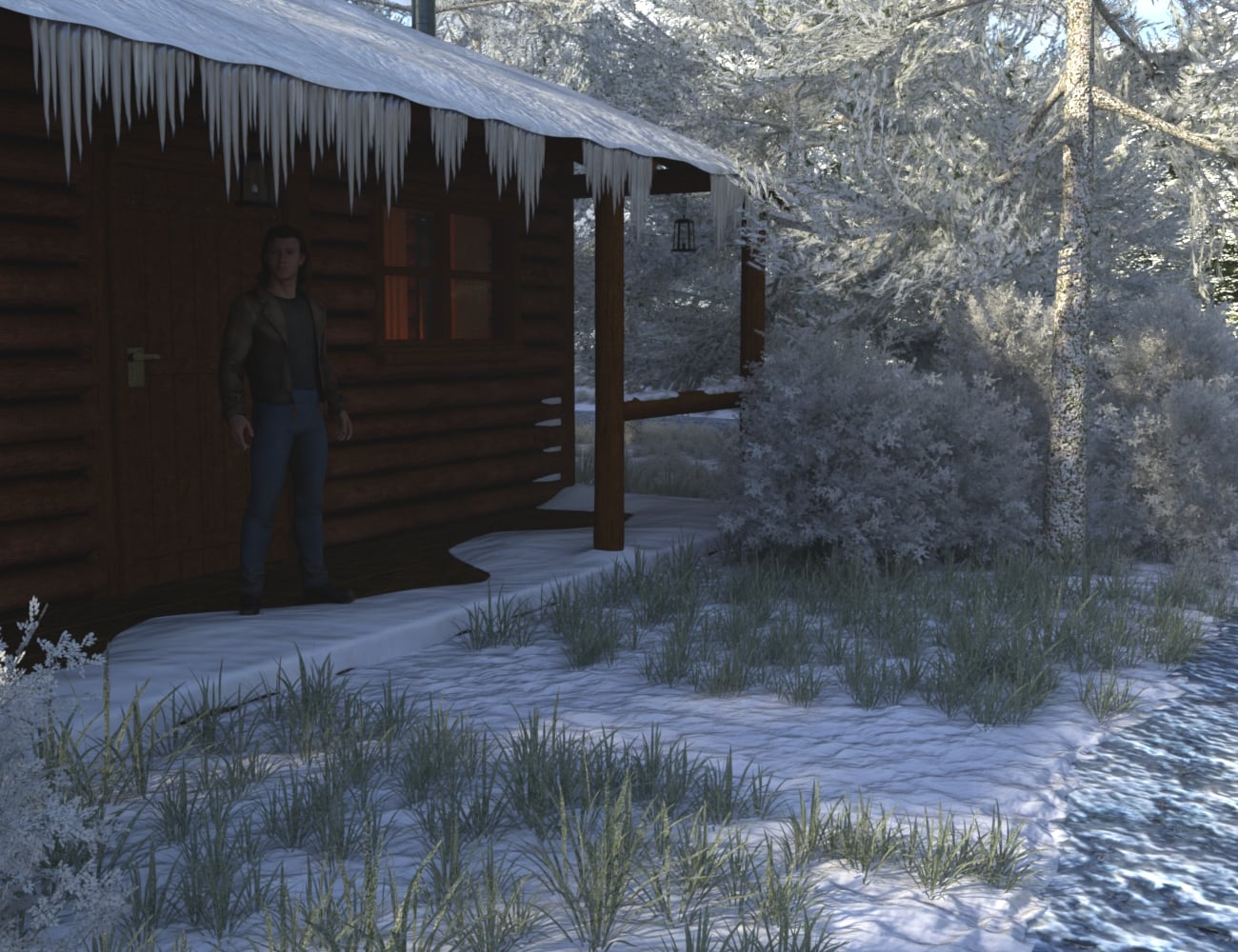 My Log Cabin Winter Add-on | Daz 3D