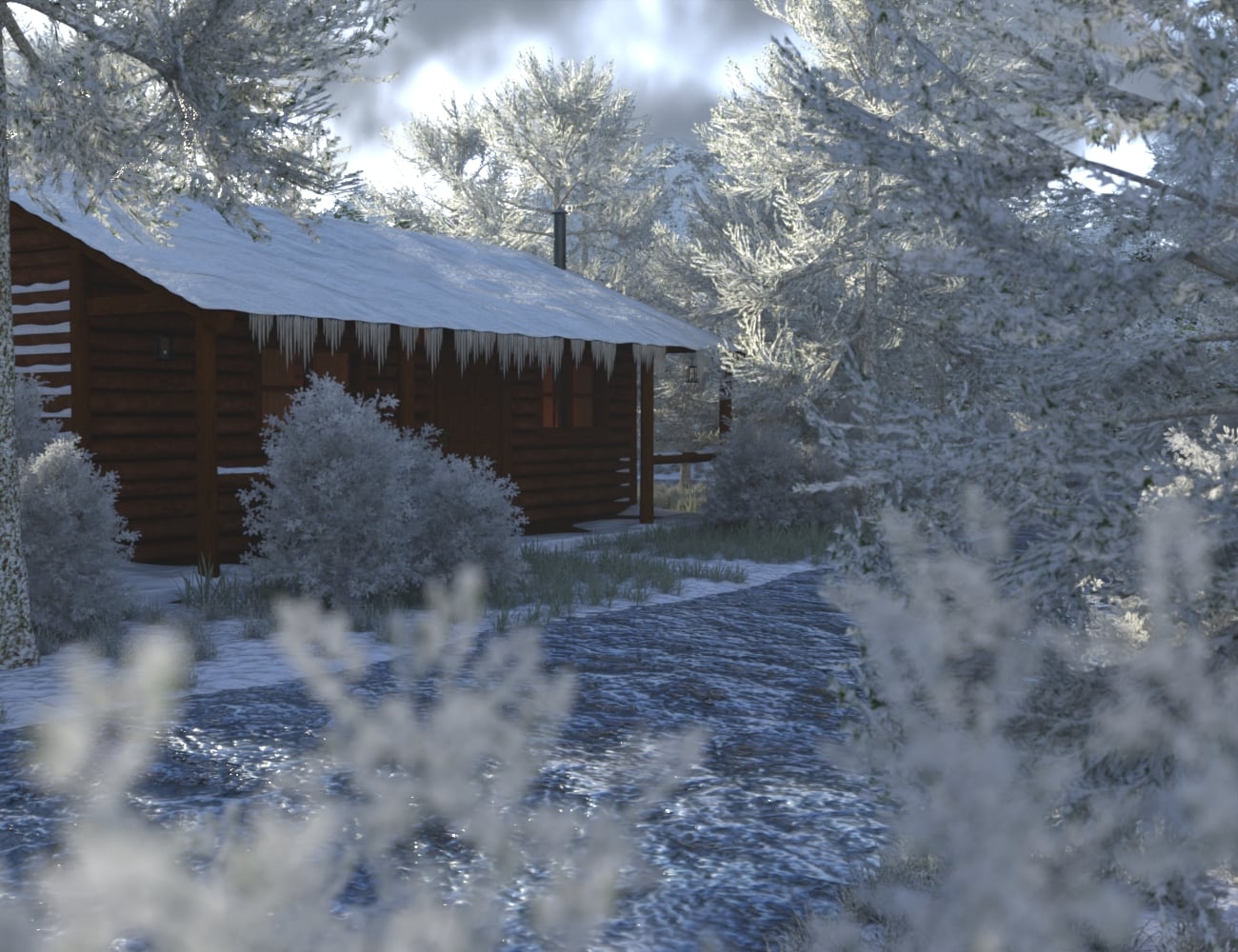 My Log Cabin Winter Add-on | Daz 3D