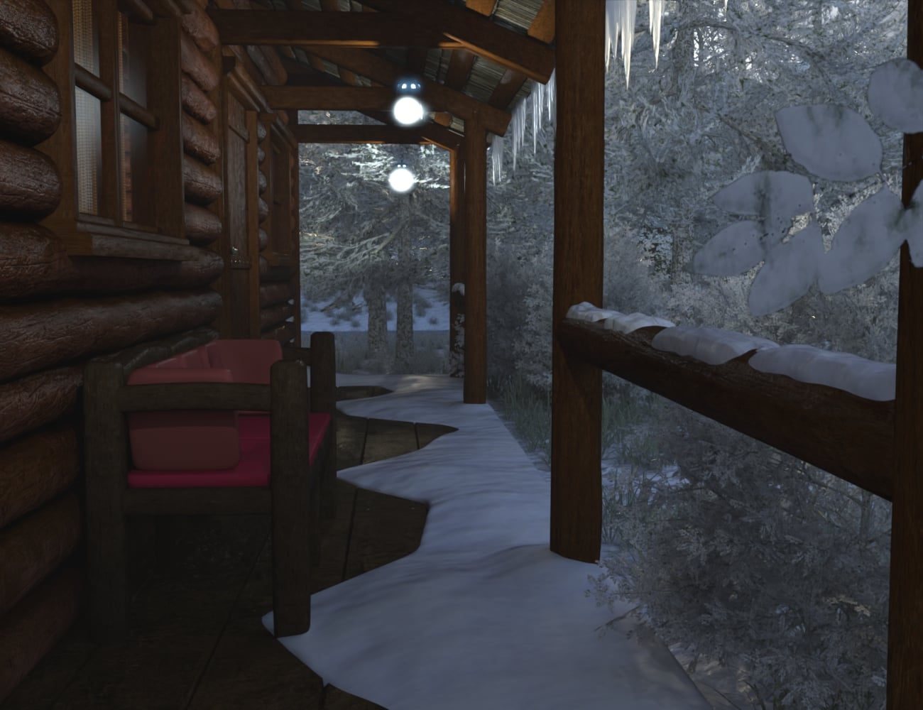My Log Cabin Winter Add-on | Daz 3D