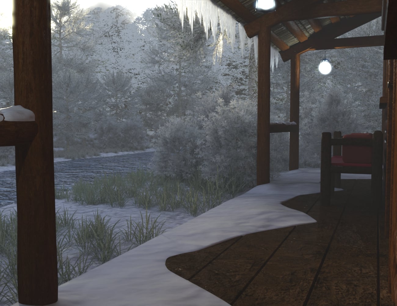 My Log Cabin Winter Add-on | Daz 3D