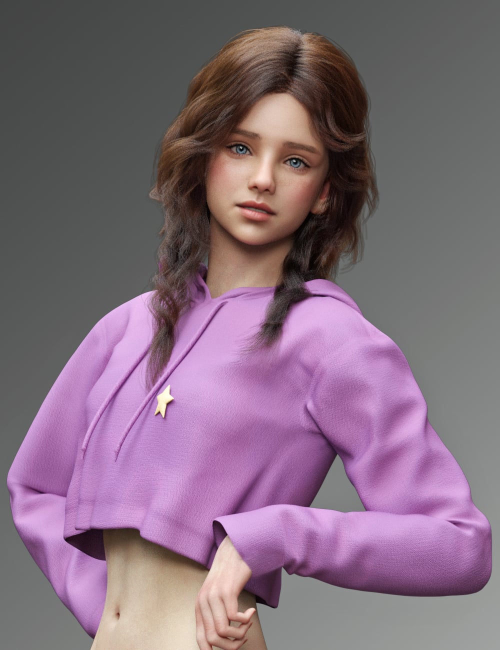 dForce Playful Braid Hair for Genesis 9 | Daz 3D
