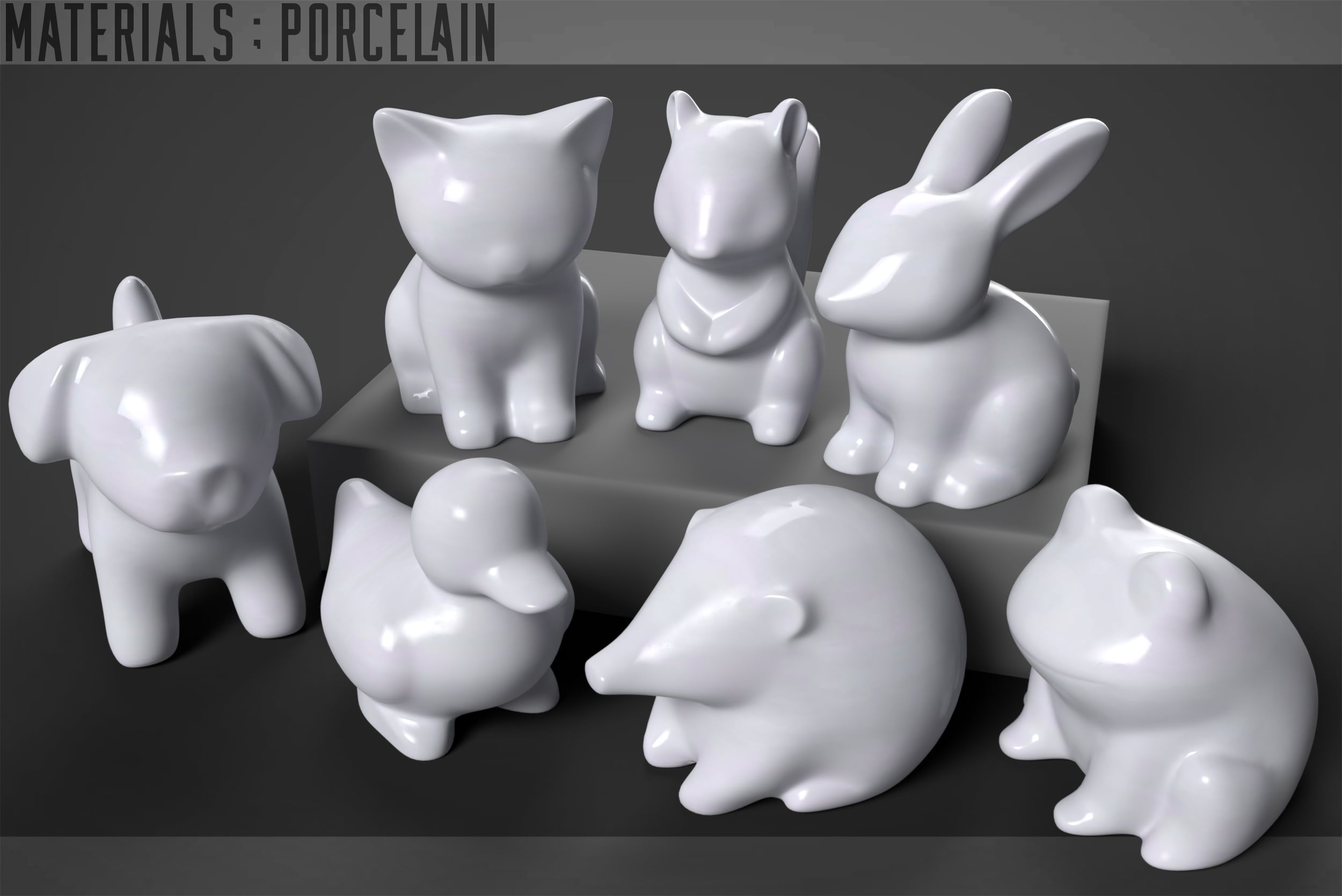 Ceramic Animal Decor | Daz 3D