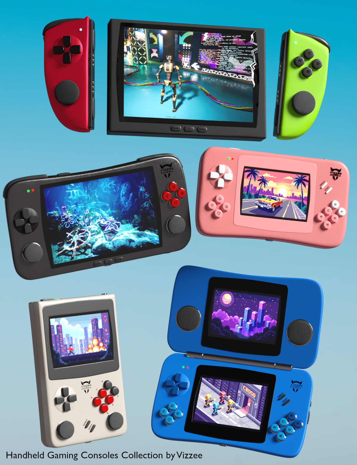 Handheld Gaming Consoles Collection ⋆ Freebies Daz 3D