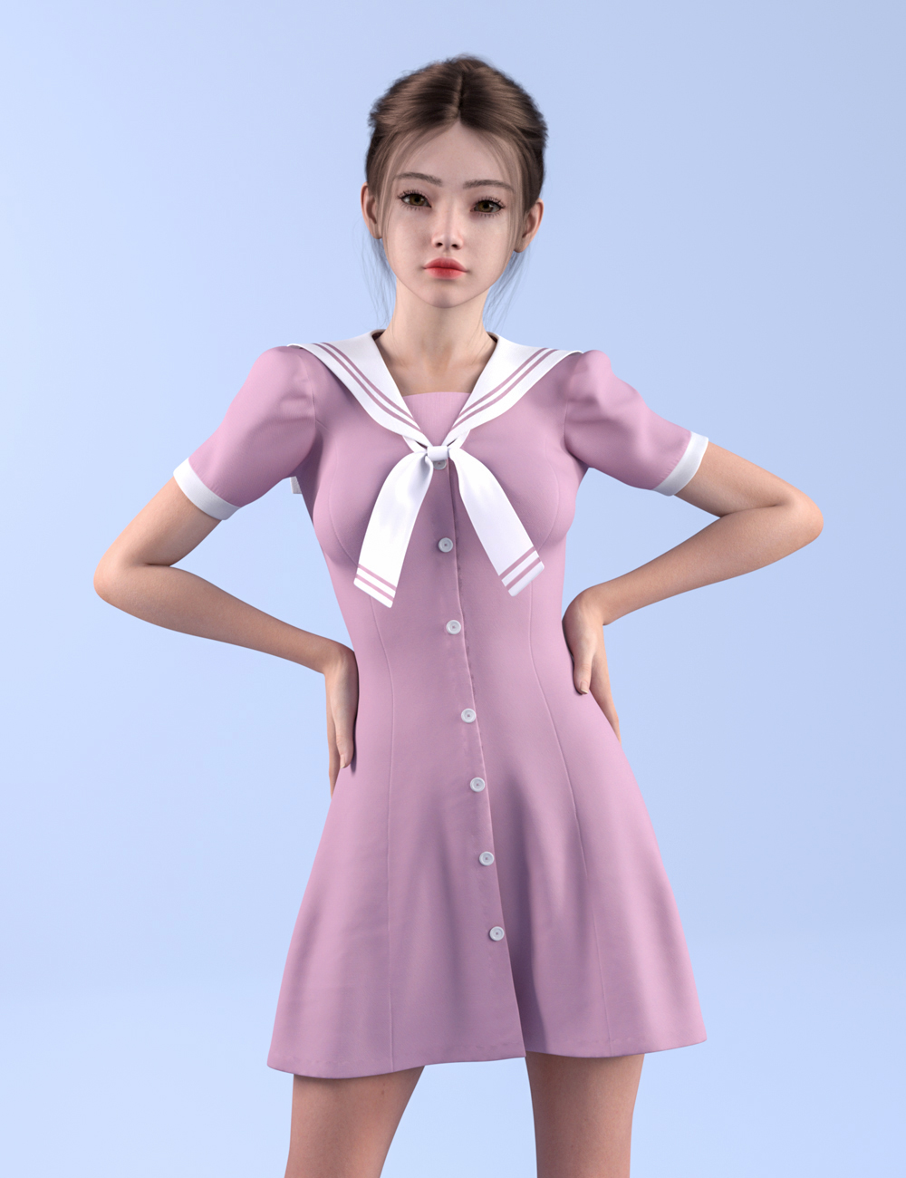 dForce HnC25 Sailor Bloom Dress for Genesis 9 | Daz 3D