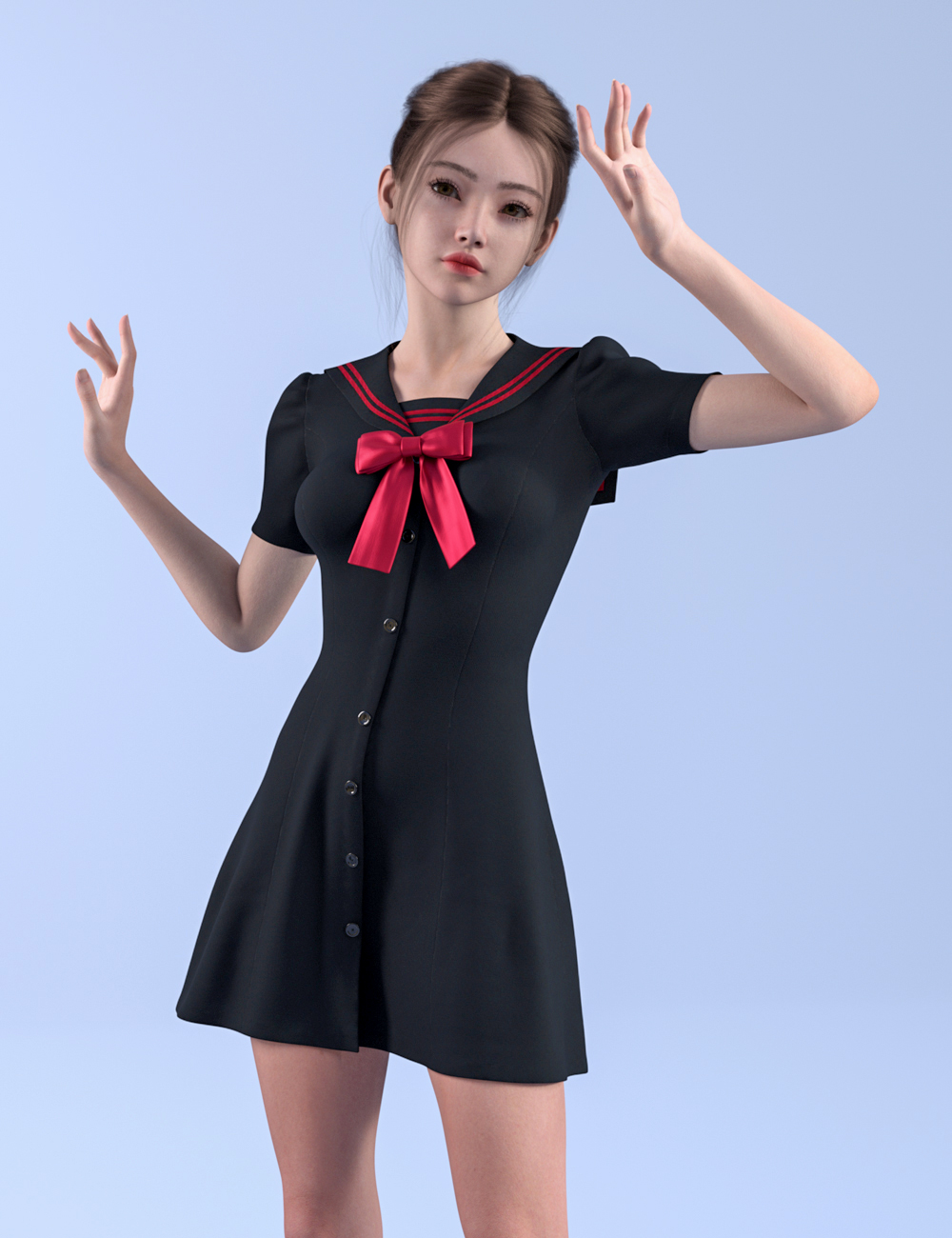 dForce HnC25 Sailor Bloom Dress for Genesis 9 | Daz 3D