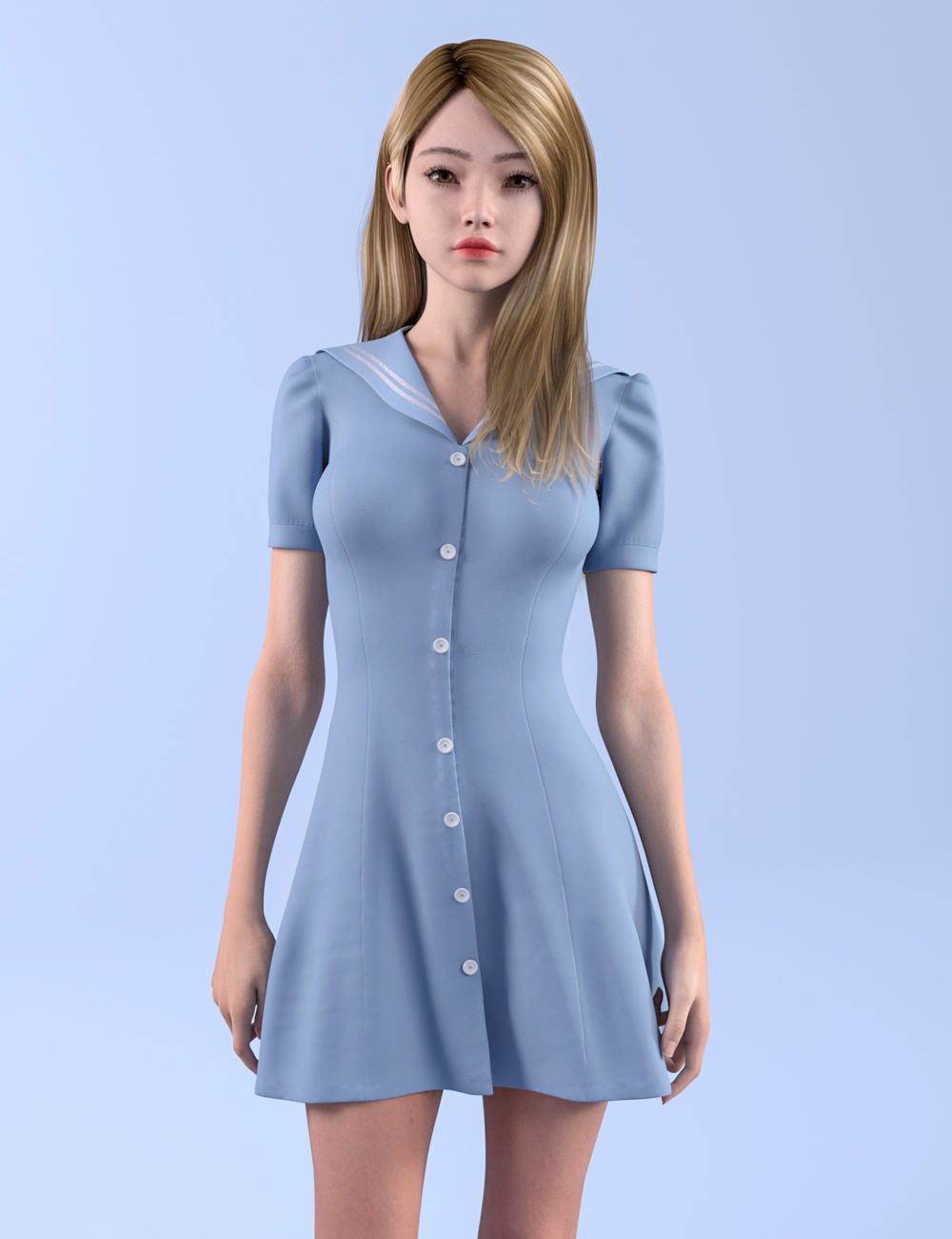 dForce HnC25 Sailor Bloom Dress for Genesis 9 | Daz 3D