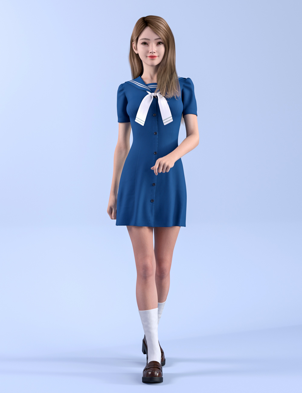 dForce HnC25 Sailor Bloom Dress for Genesis 9 | Daz 3D