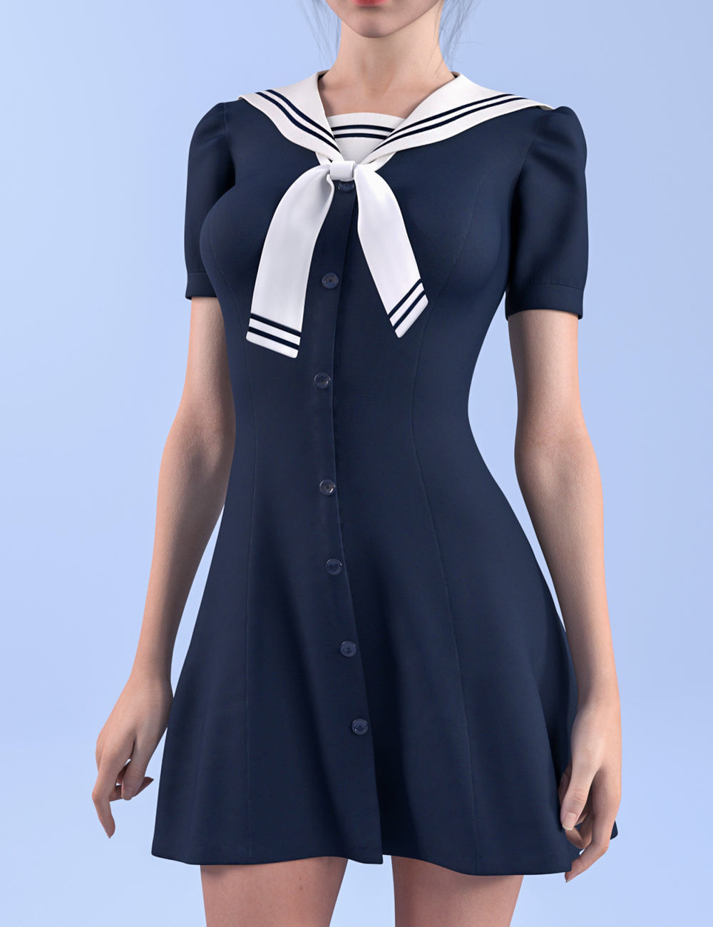 dForce HnC25 Sailor Bloom Dress for Genesis 9 | Daz 3D