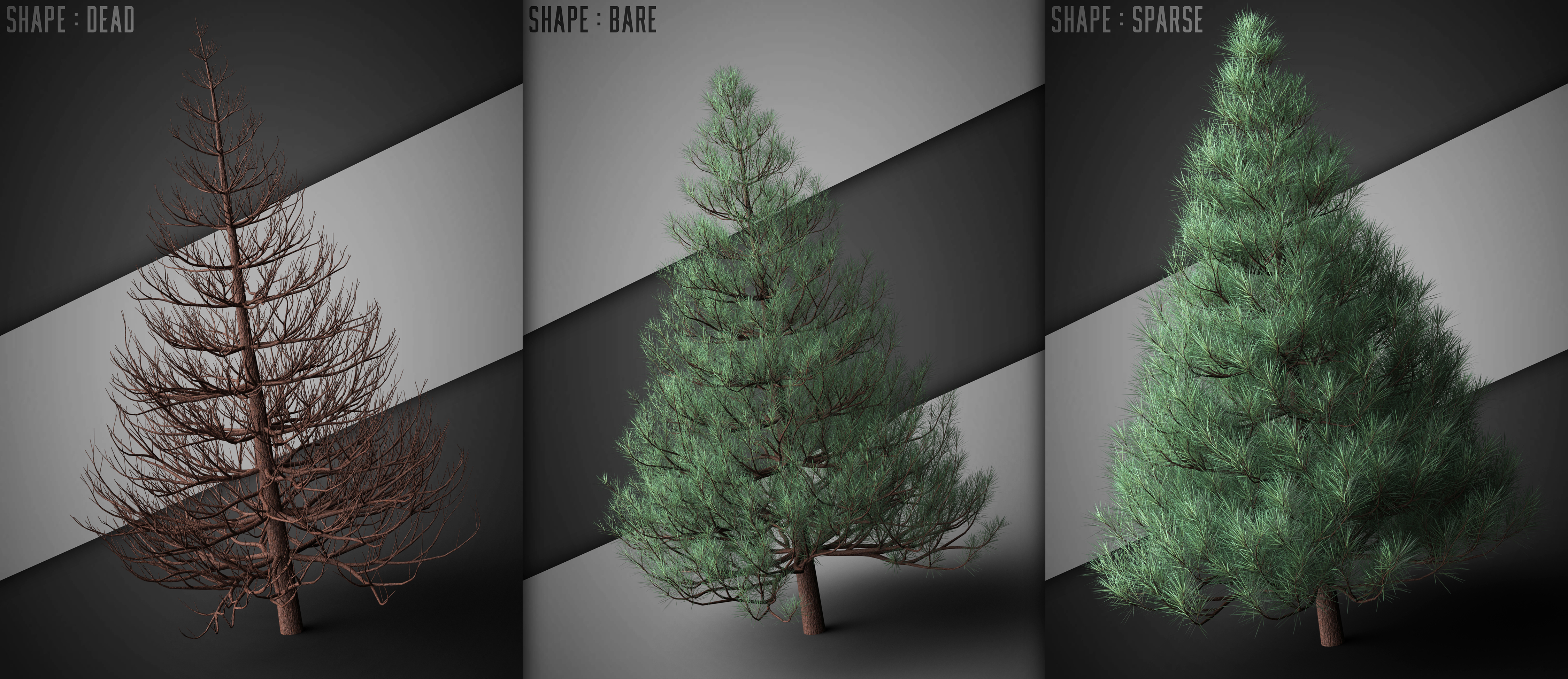Pick and Mix Christmas Trees | Daz 3D