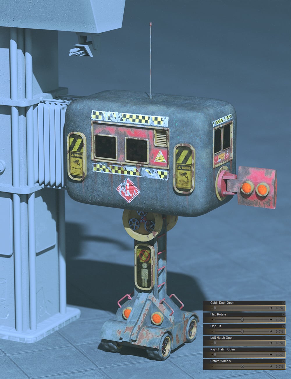 The Cog Regime Security Gate and Tower | Daz 3D