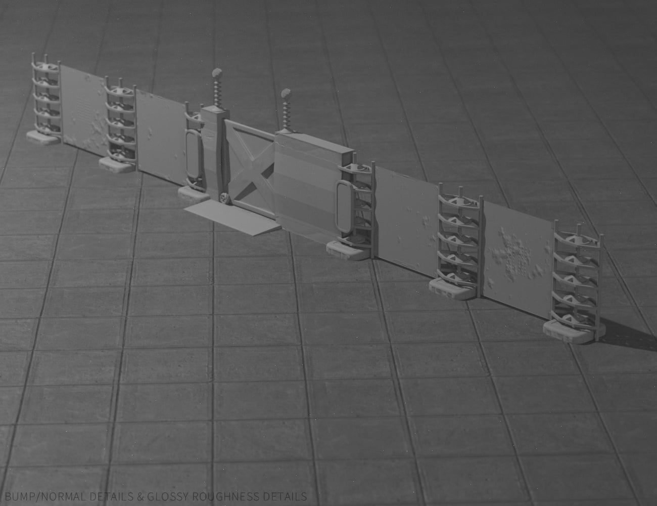 The Cog Regime Security Gate and Tower | Daz 3D