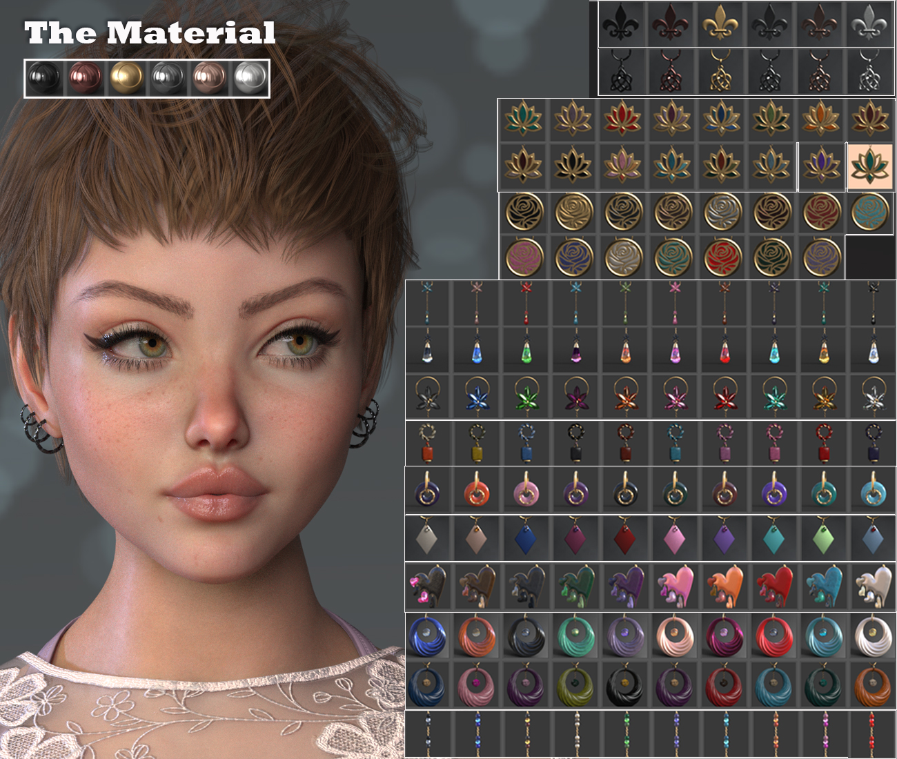 Cocktail Hour: Cherry Charmers Jewelry Set 2 for Genesis 9 | Daz 3D