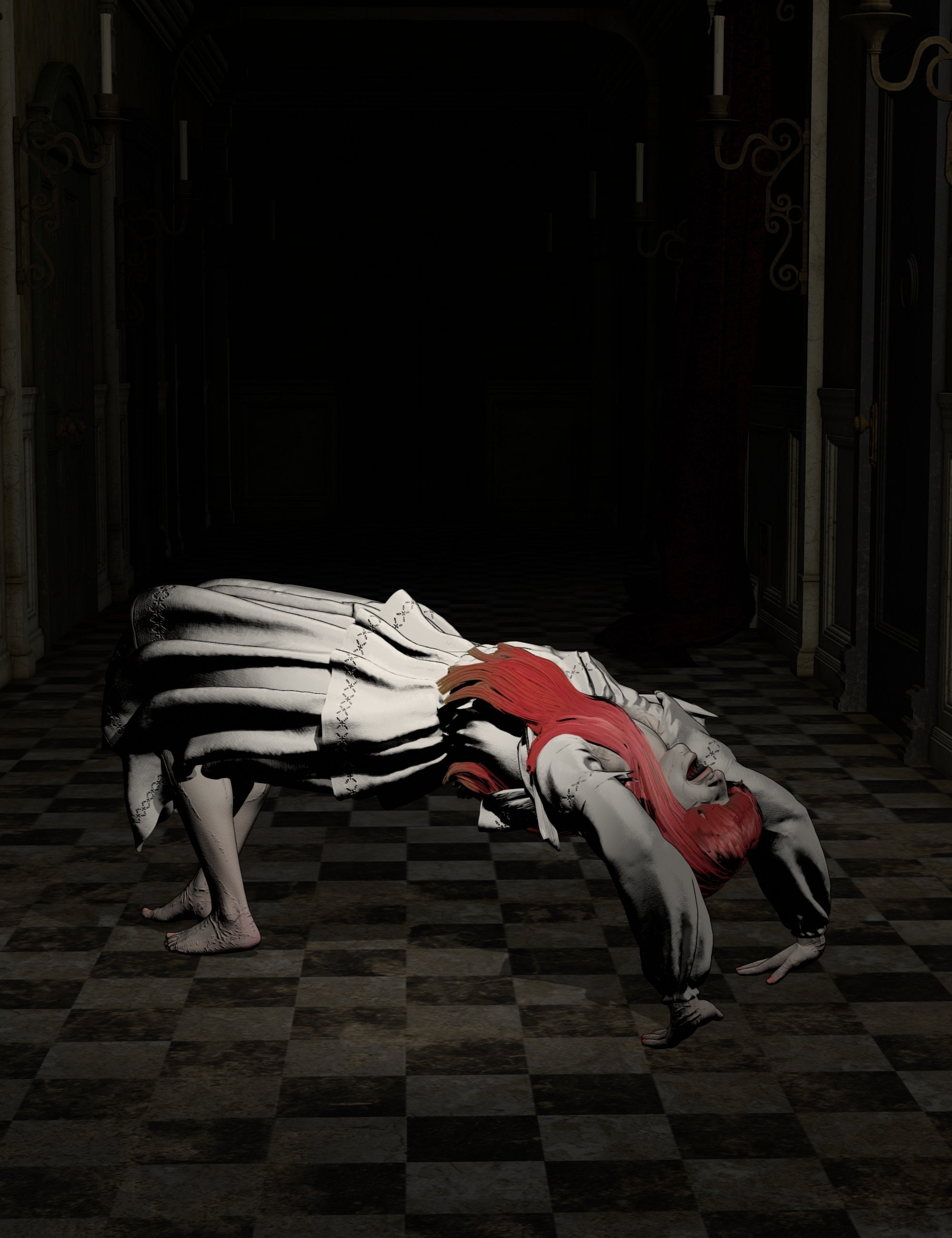 HT Horror Poses and Bloody Knife for Genesis 9 | Daz 3D