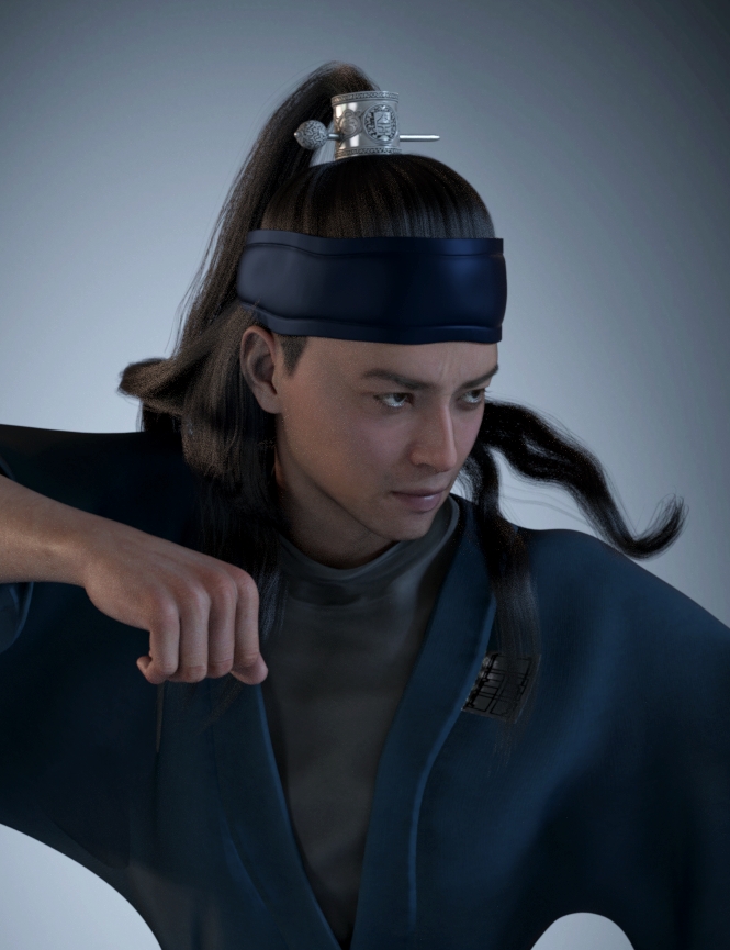 dForce Sangtu Warrior Double HairStyles For Genesis 9 | Daz 3D