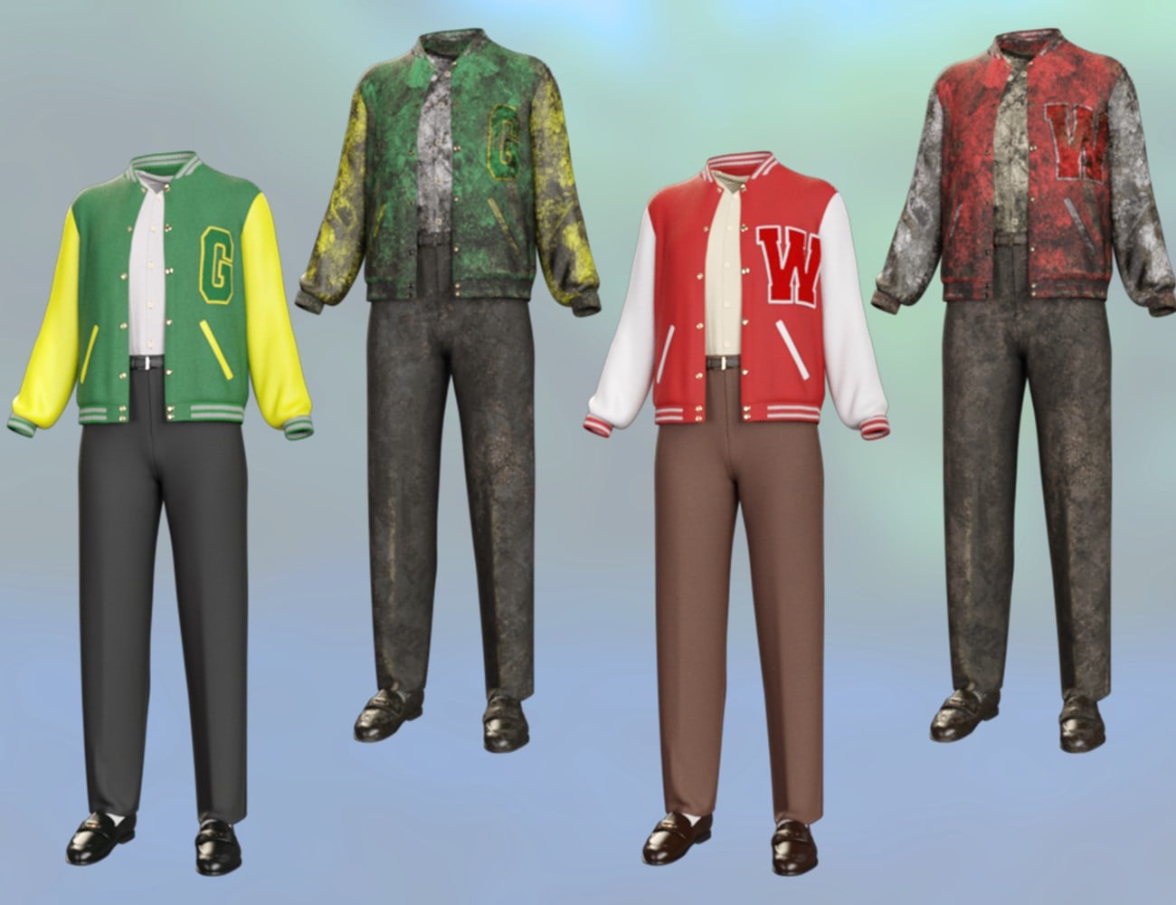 dForce 50s Letterman Outfit for Genesis 9 | Daz 3D