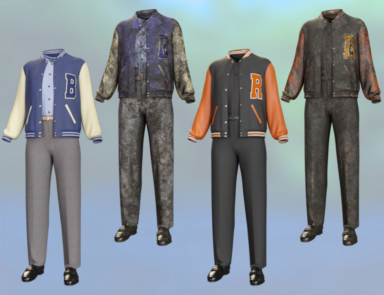 dForce 50s Letterman Outfit for Genesis 9 | Daz 3D
