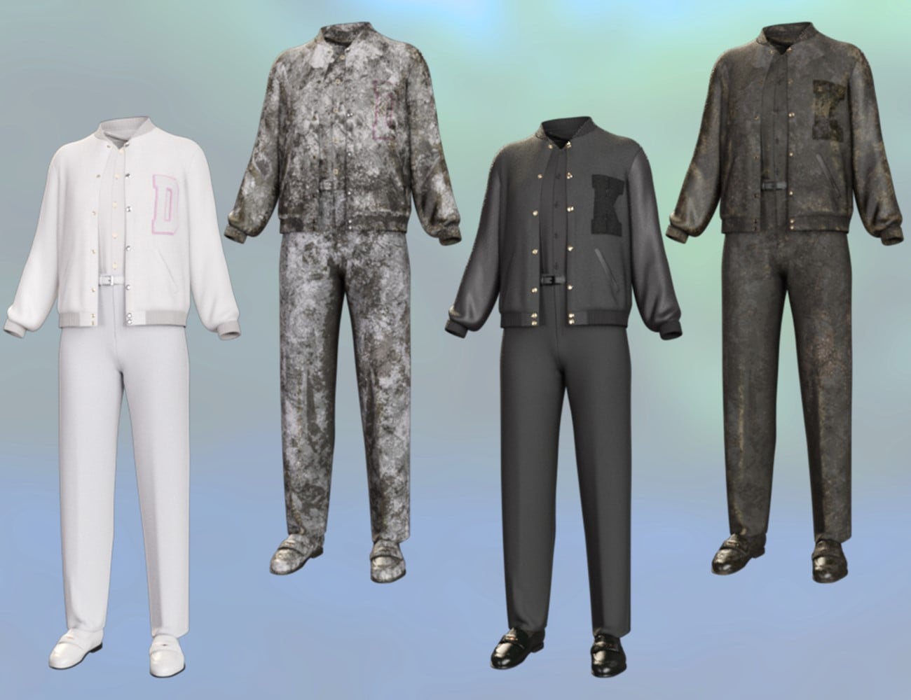 dForce 50s Letterman Outfit for Genesis 9 | Daz 3D