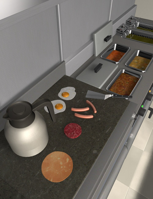 Interiors The Diner | Daz 3D