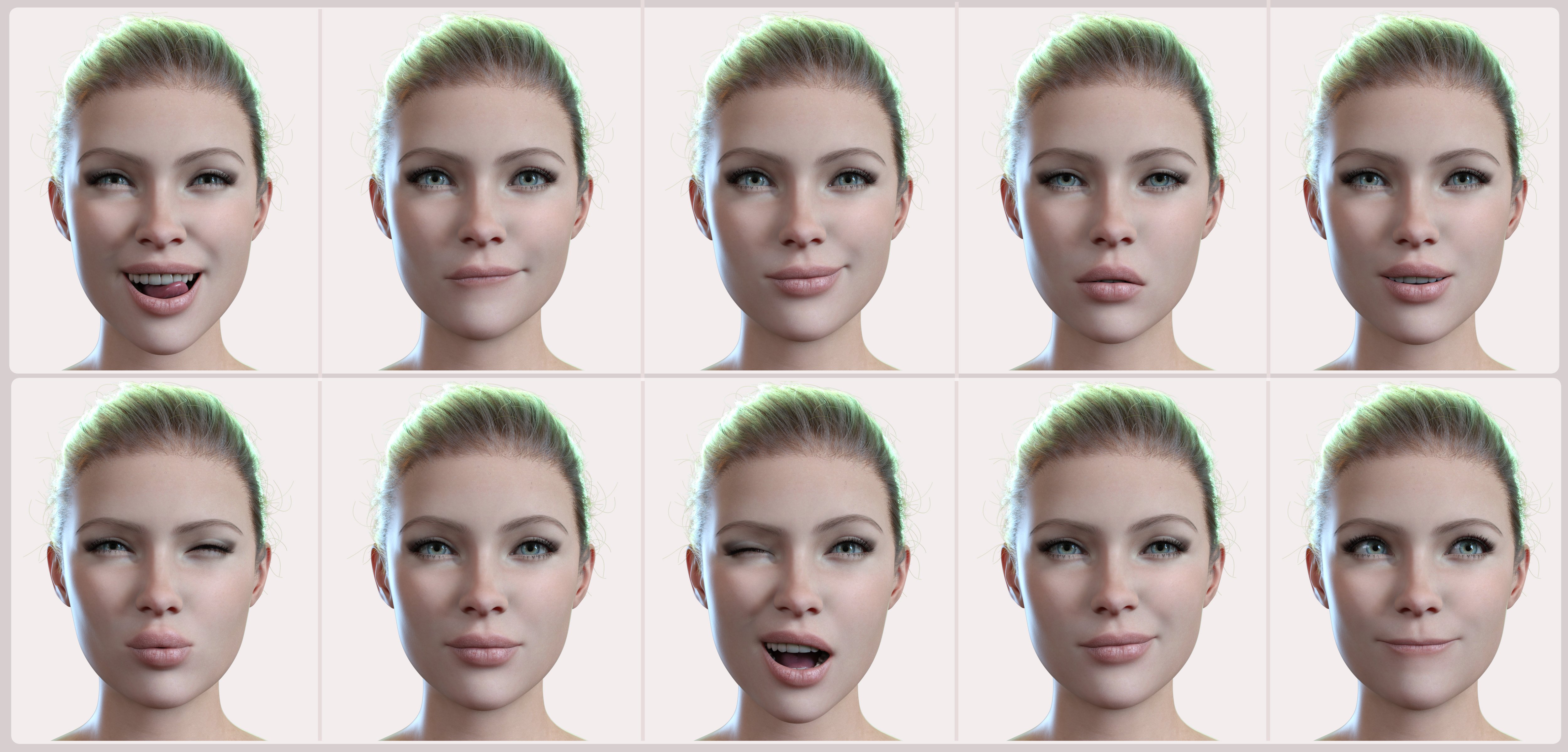 Z Face Library Smiles Expressions for Genesis 9 | Daz 3D