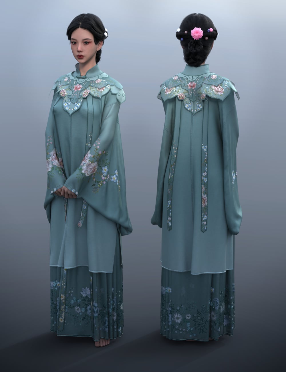 dForce Lala Ming Dynasty Aristocratic for Genesis 9 ⋆ Freebies Daz 3D