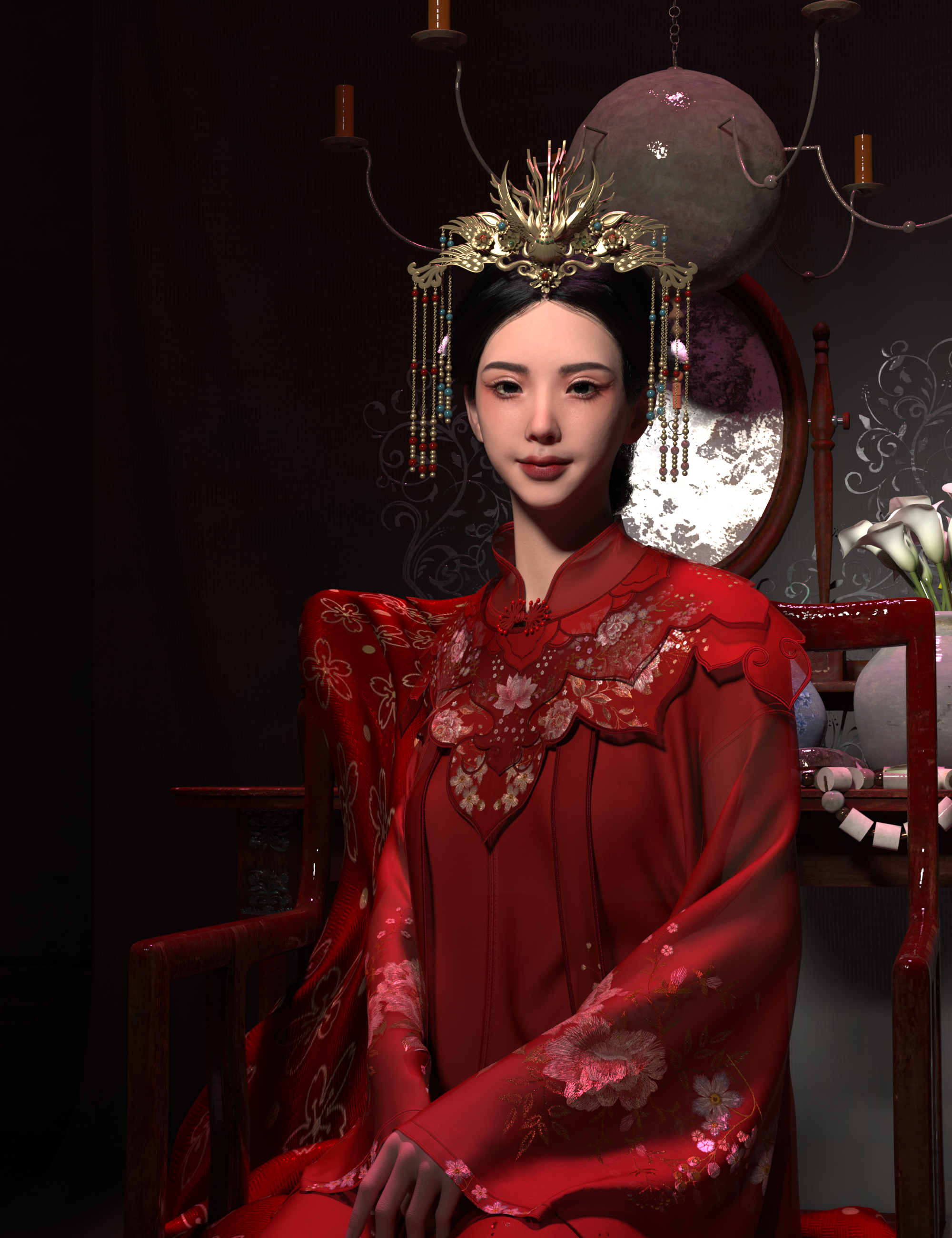 dForce Lala Ming Dynasty Aristocratic for Genesis 9 ⋆ Freebies Daz 3D